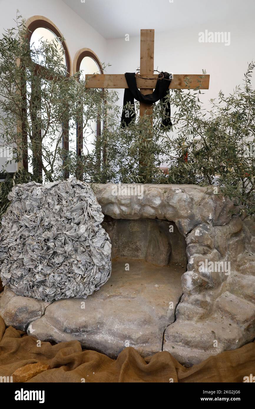 Good Friday celebration in Houmal maronite village, Lebanon Stock Photo ...