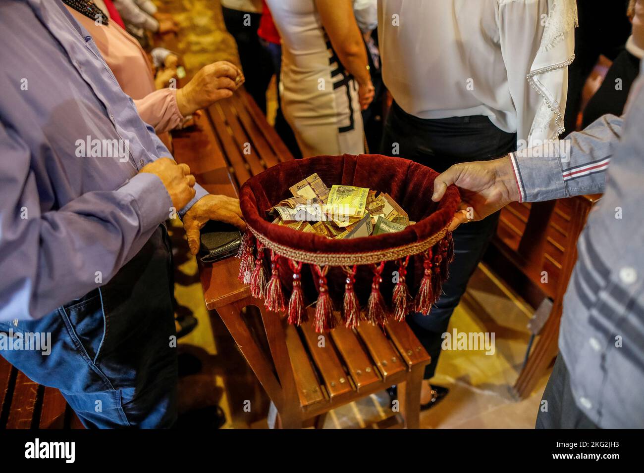 Easter celebration in Our Lady maronite church, Bdedoun, Lebanon ...