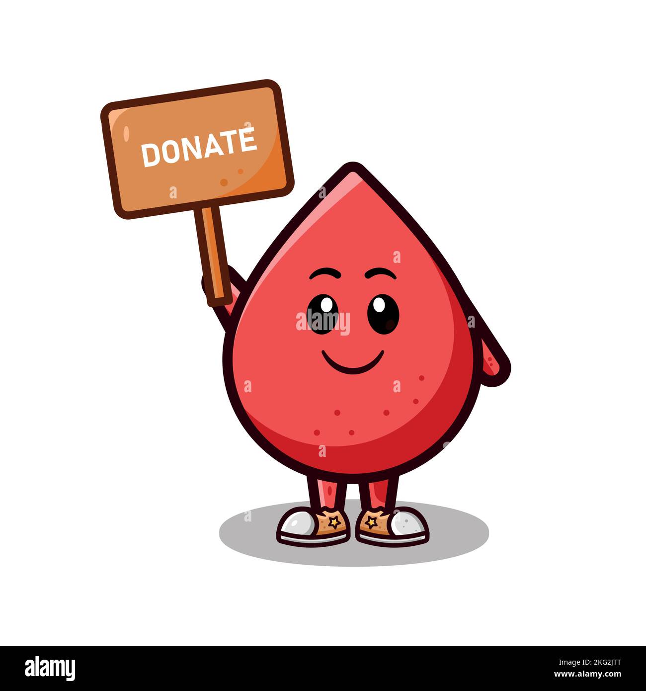 Cartoon character blood drop happy hi-res stock photography and images ...