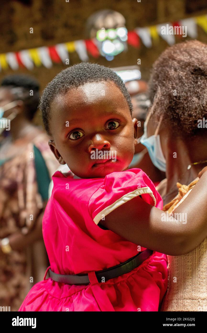Sunday mass in Karongi Genocide Memorial church, Kibuye, western Rwanda ...
