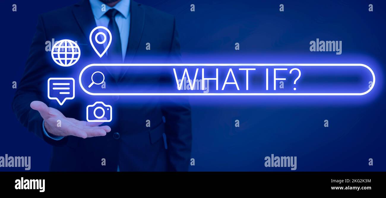 Text caption presenting What If. Conceptual photo Study all ...