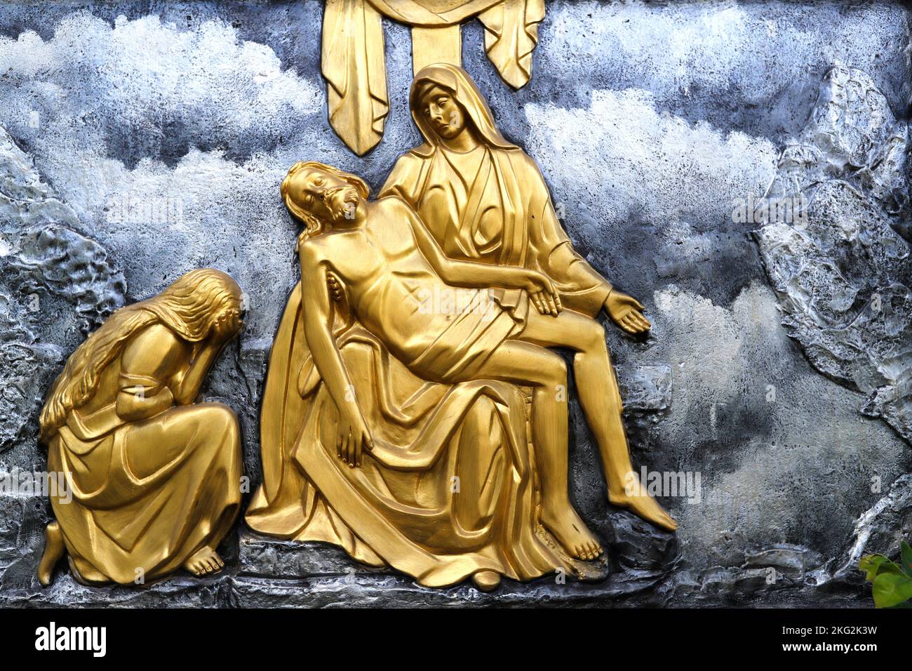 The Virgin Mary cradling the dead body of Jesus after his body was ...