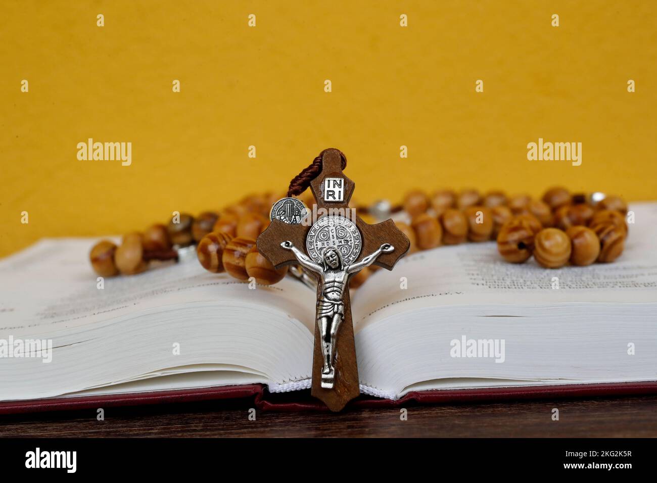 Holy bible and catholic rosary. Faith and religion concept Stock Photo ...