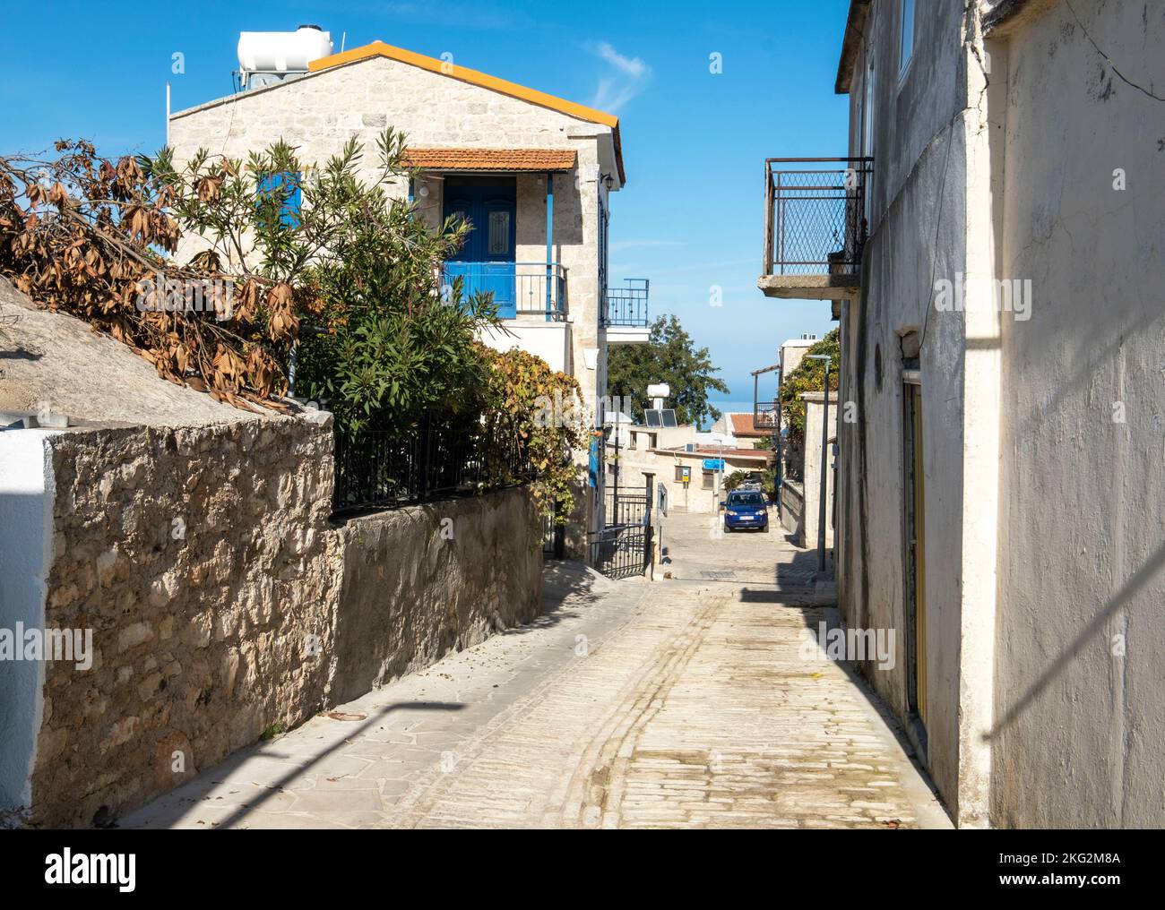 Droushia, a traditional Cypriot village, Paphos Region, Cyprus Stock ...