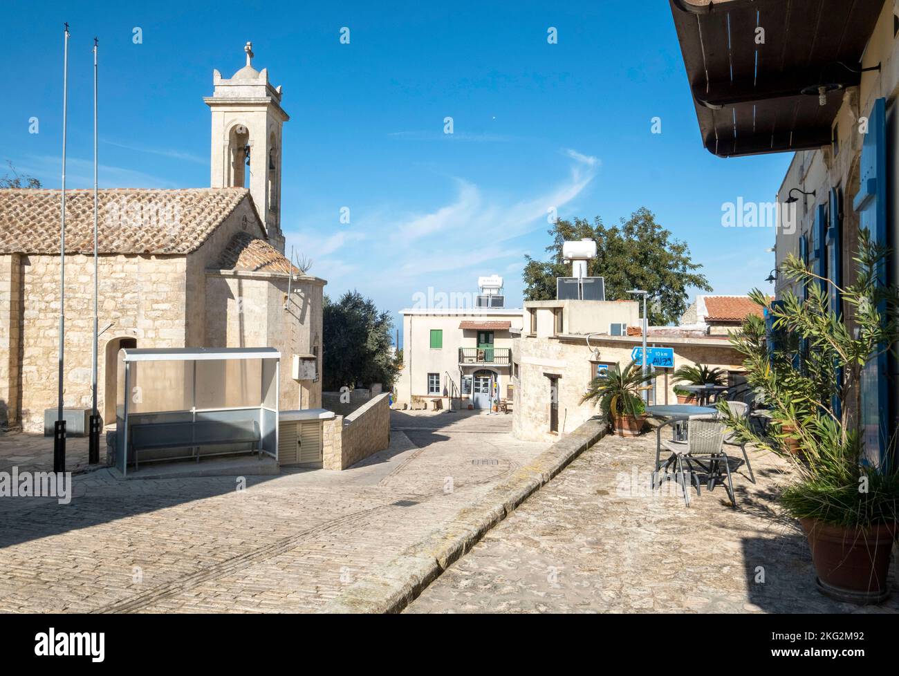 Droushia, a traditional Cypriot village, Paphos Region, Cyprus Stock ...
