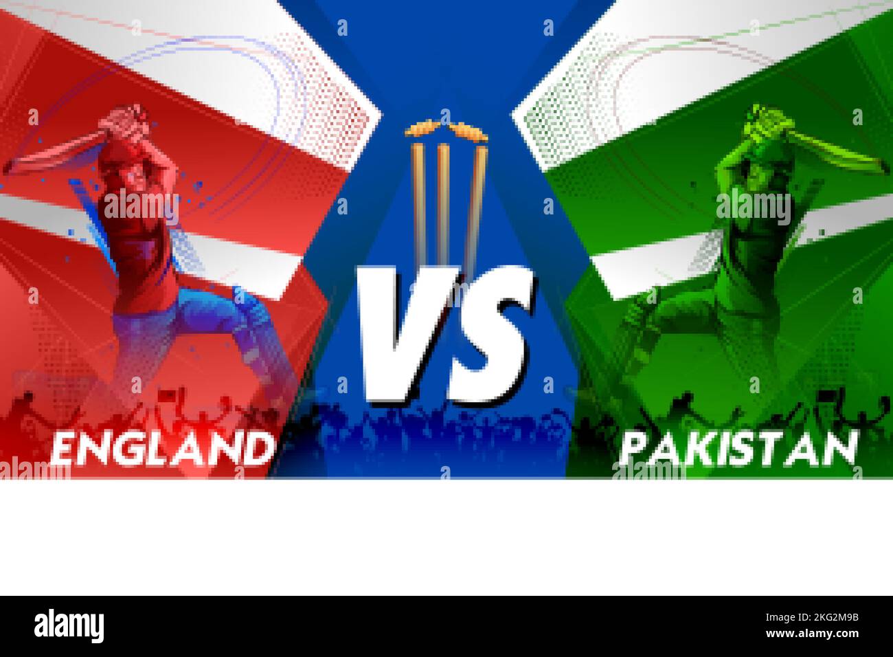 Competition versus cricket championship sports background with player ...