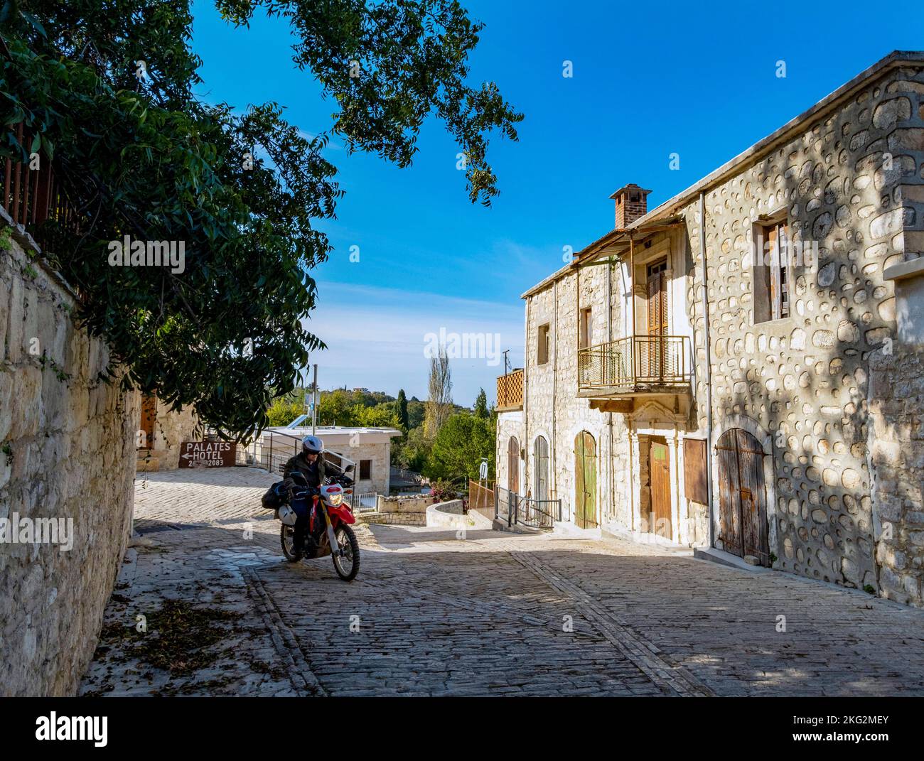 Droushia, a traditional Cypriot village, Paphos Region, Cyprus Stock ...