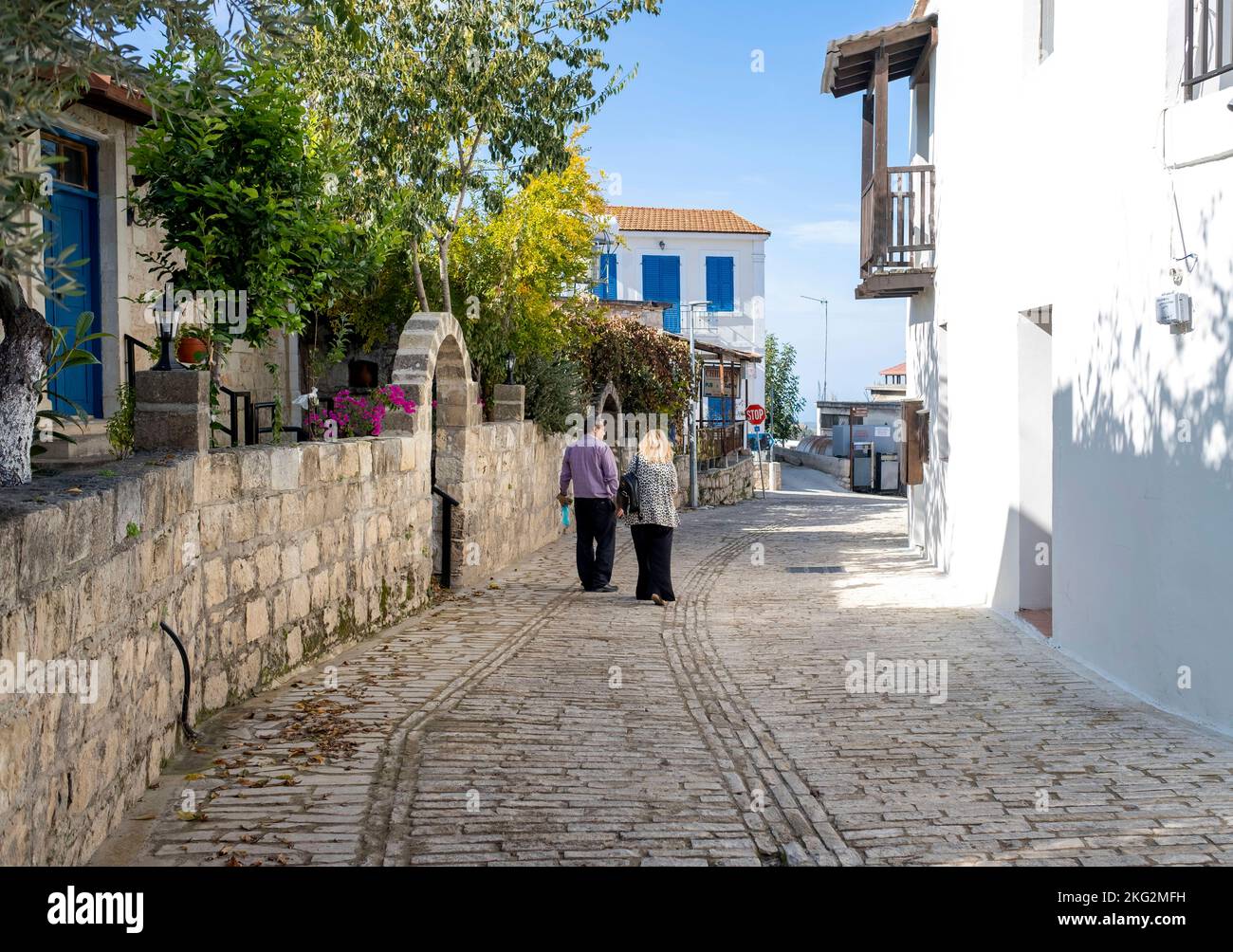 Droushia, a traditional Cypriot village, Paphos Region, Cyprus Stock ...