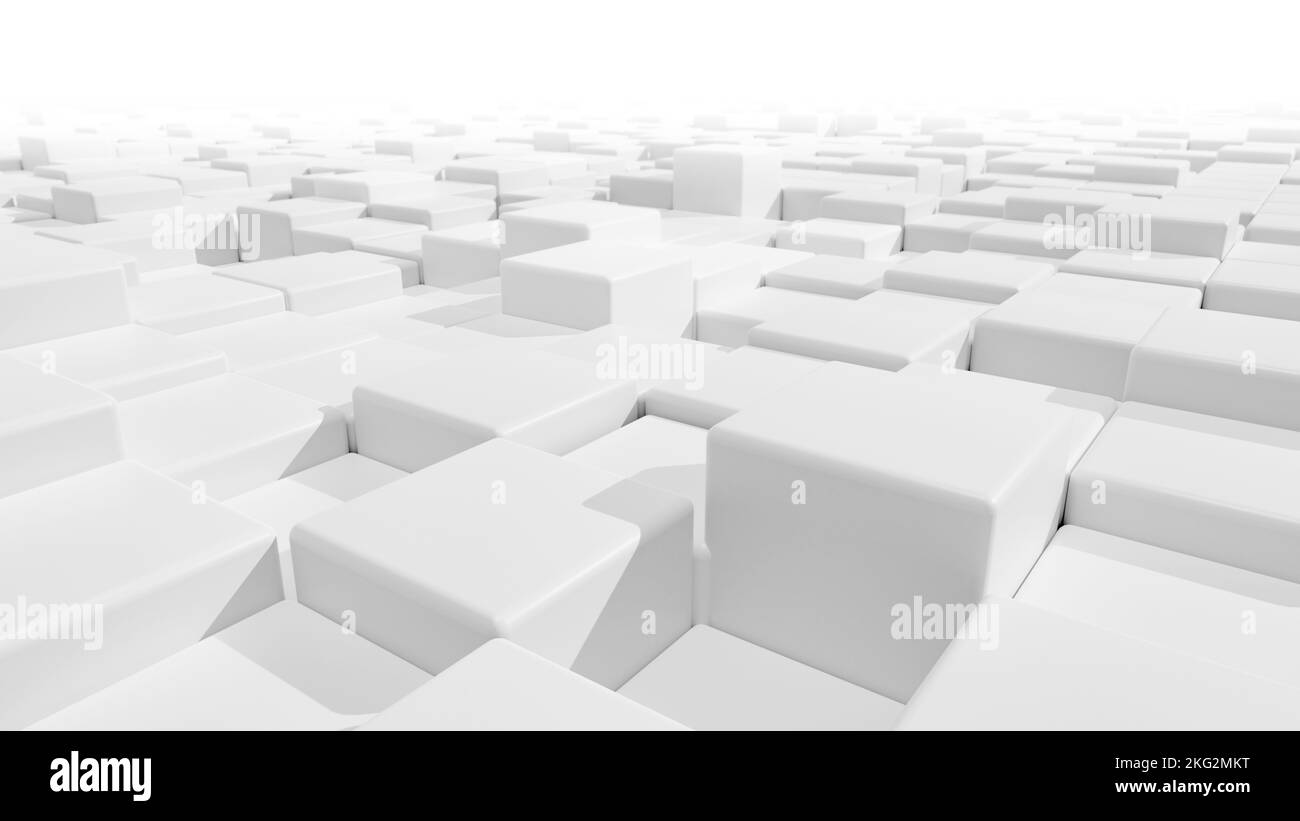 Soft abstract cube landscape Stock Photo - Alamy