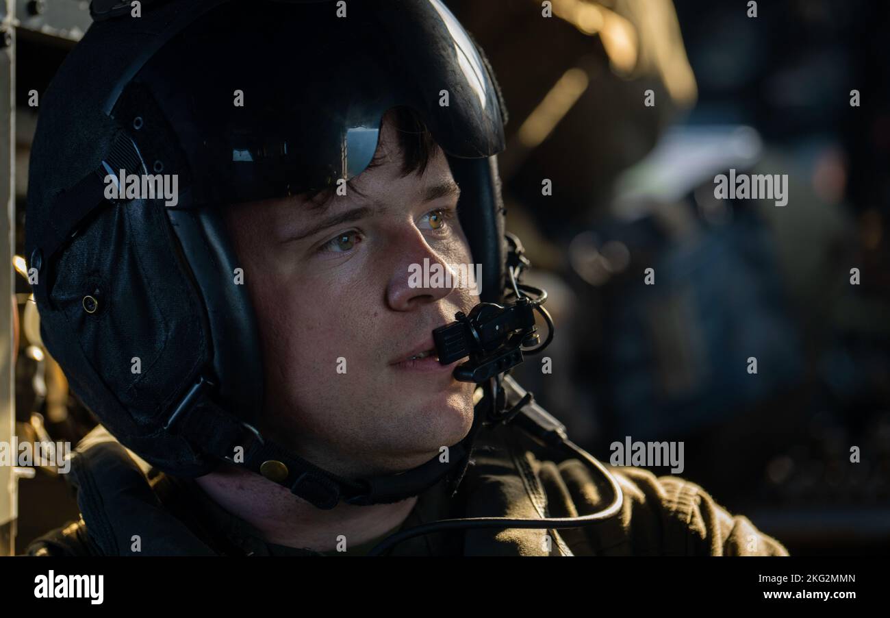 U.S. Marine Corps Sgt. Shawn Hadden, a crew chief assigned to Heavy ...