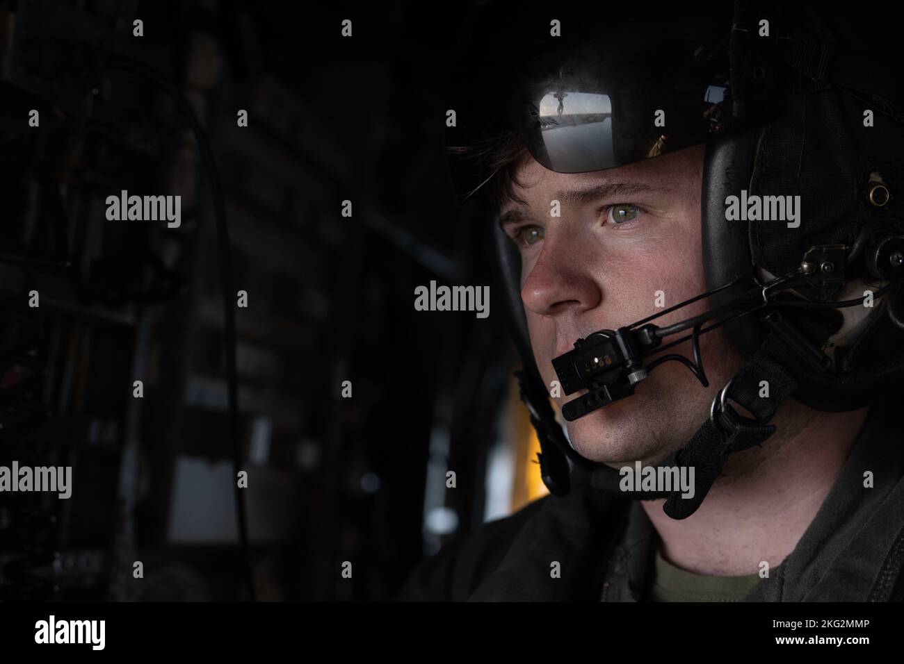 U.S. Marine Corps Sgt. Shawn Hadden, a crew chief assigned to Heavy ...