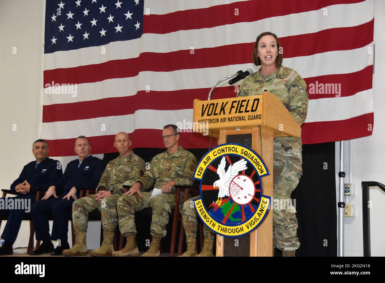 Lt. Col. Cynthianna Bergman, deployment commander for the Wisconsin Air ...