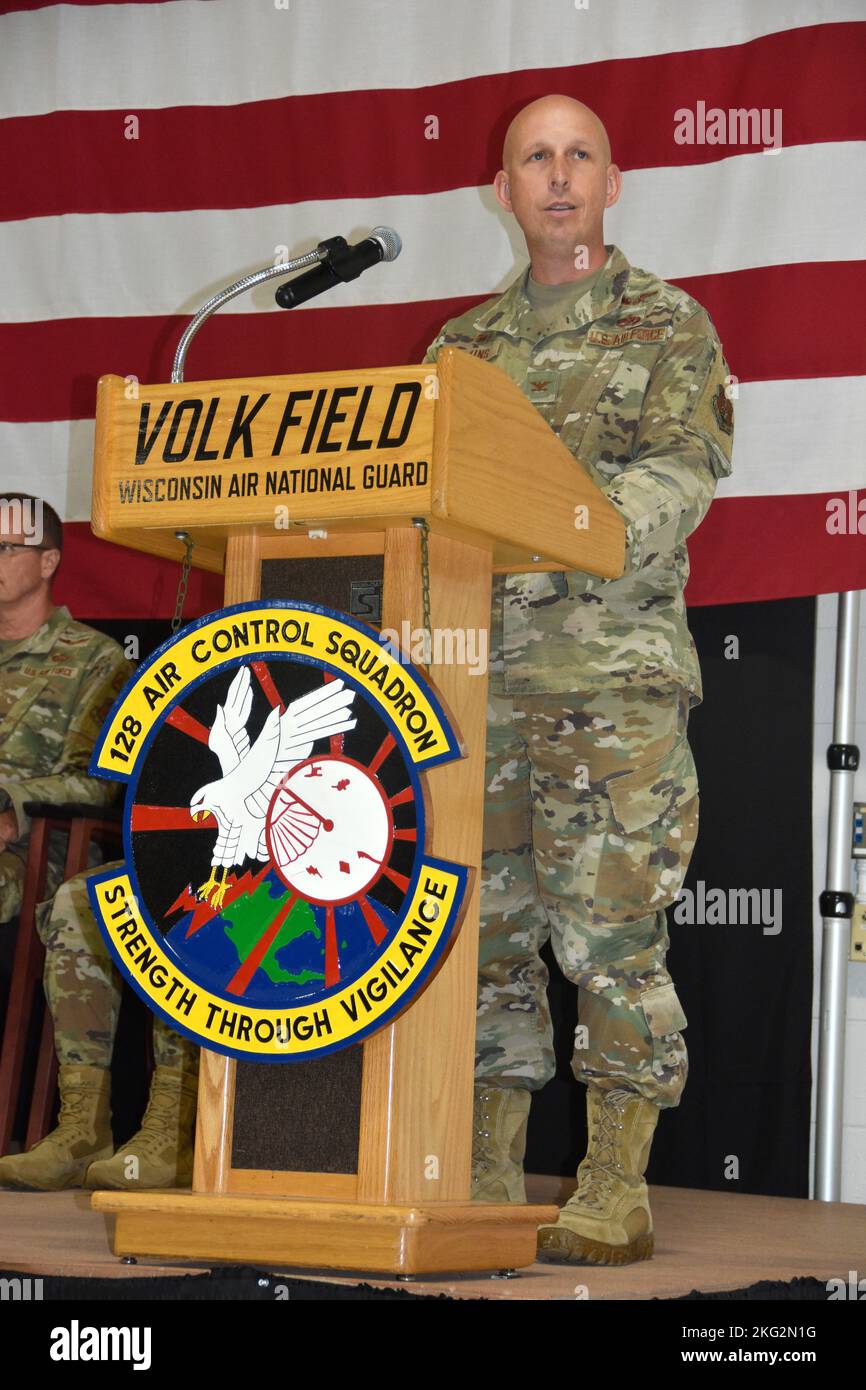 Col. Matthew Eakins, commander of Volk Field Combat Readiness Training ...