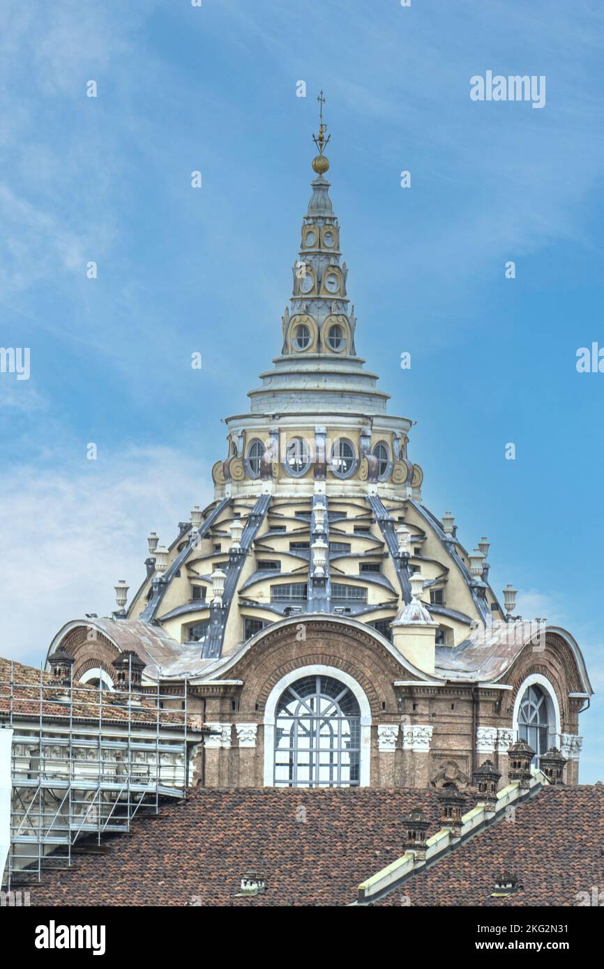 Aerial view of the chapel of the Sindone in Turin Stock Photo - Alamy
