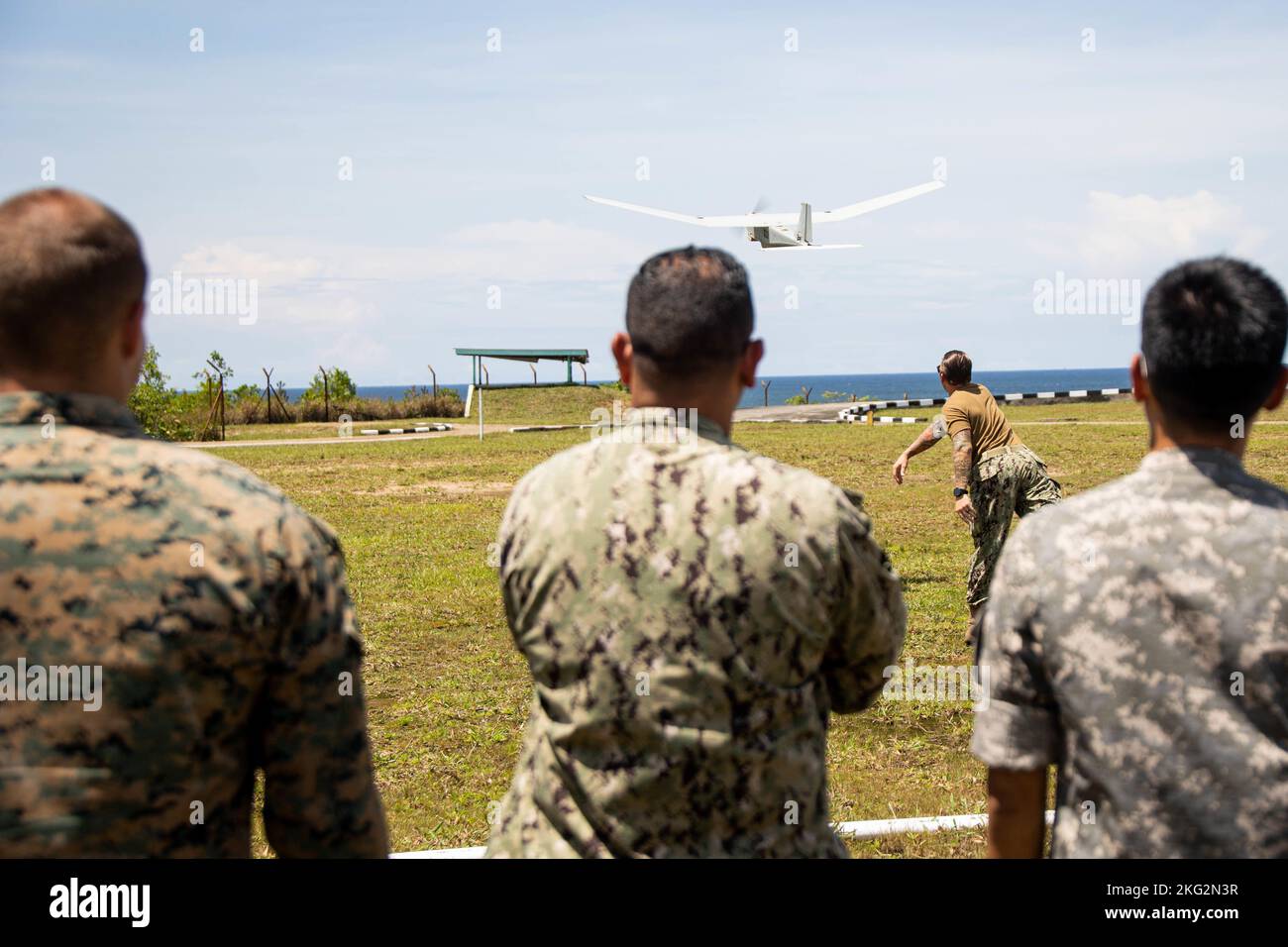 Royal Brunei Armed Forces and U.S. services members observe a ...