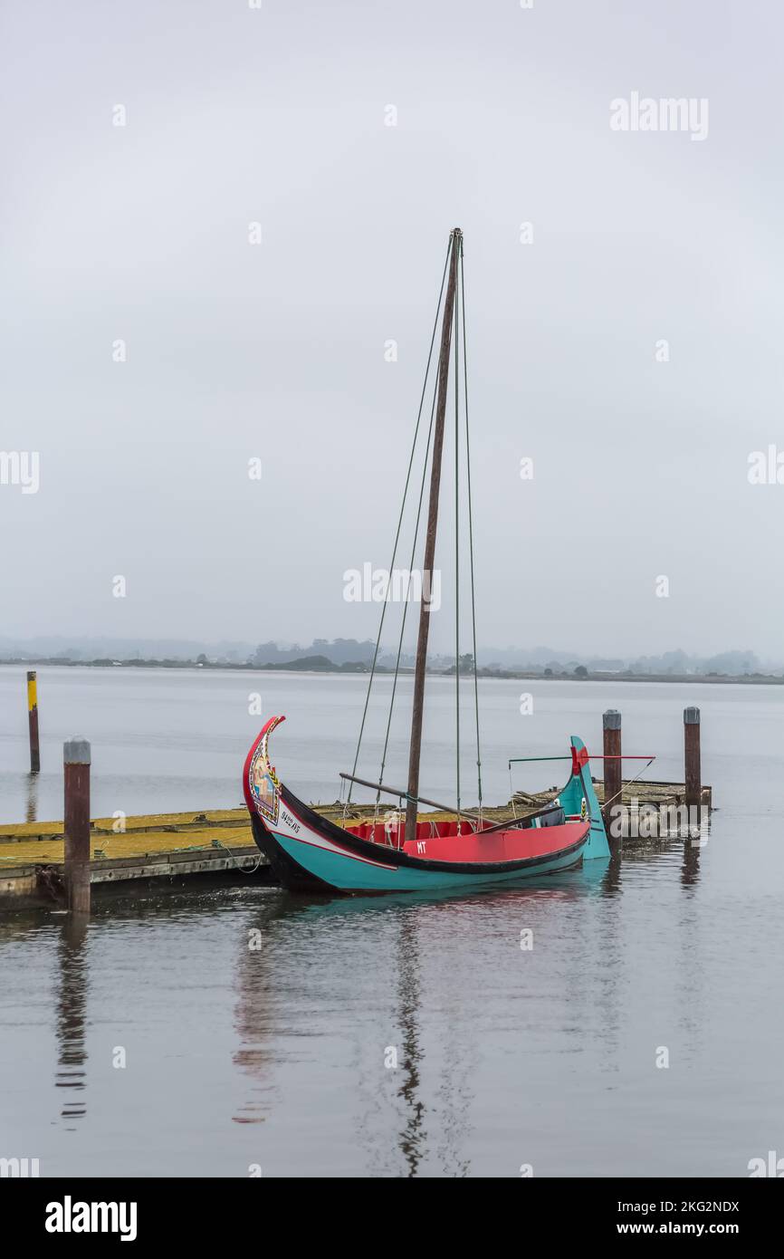 Torreira Aveiro Portugal - 08 07 2022 : View of a moliceiro boat, a ...