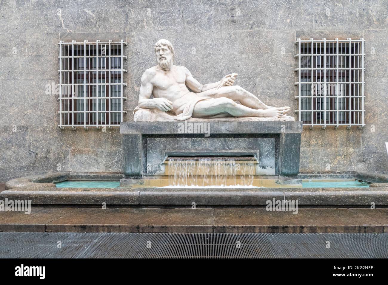 Turin, Italy - 05-06-2022: The monument fountain representing the Po in ...