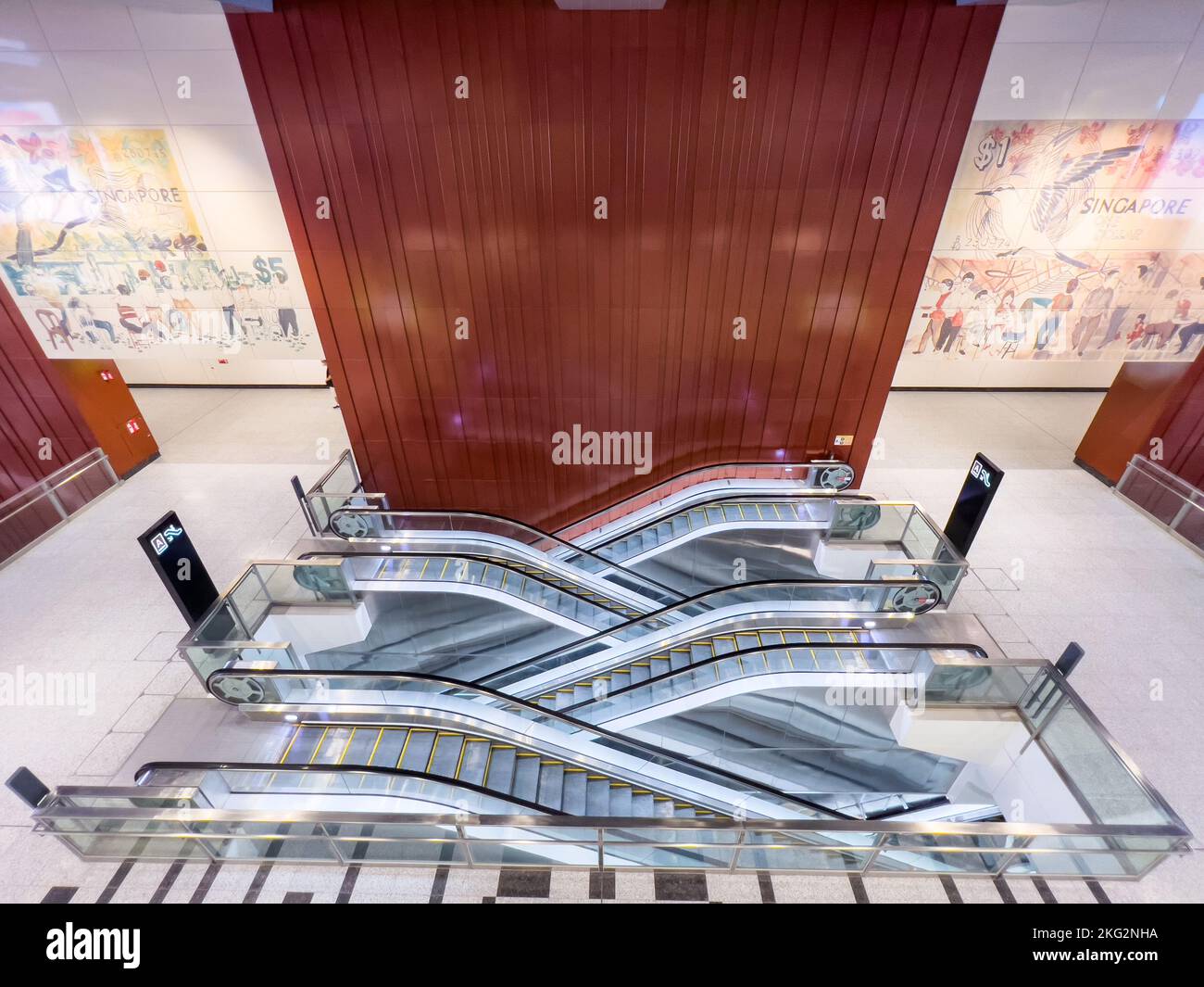 Design of underground subway at Shenton Way train station in Singapore ...