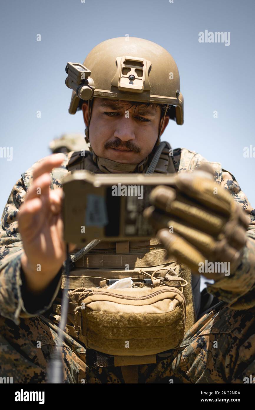 U.S. Marine Corps Staff Sgt. Joshua Barnes, a fire support Marine ...