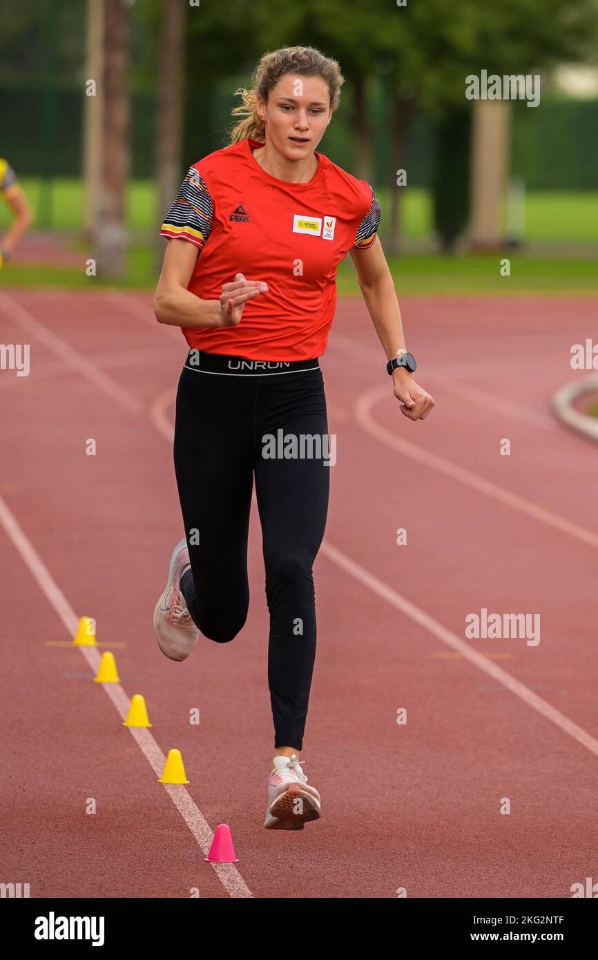 Belgian Helena Ponette pictured in action during a training camp ...