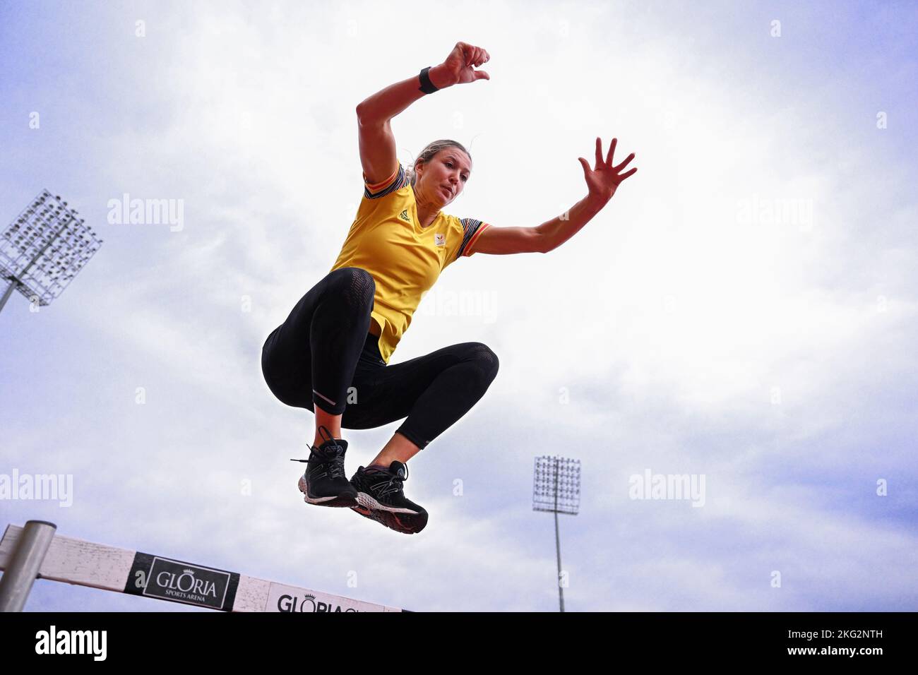 Belgian Paulien Couckuyt pictured in action during a training camp ...