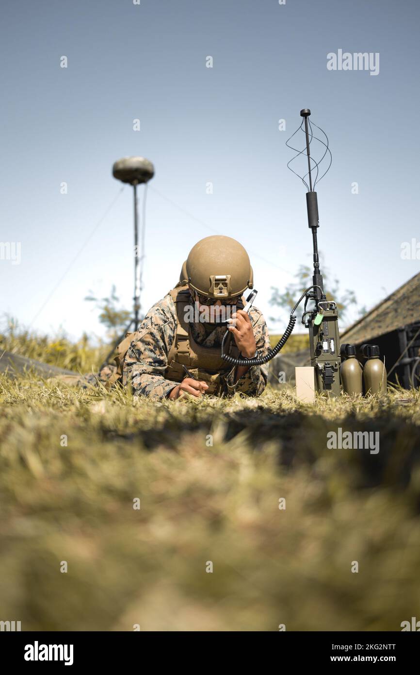 U.S. Marine Corps Lance Cpl. Julio Tinocodominguez, a digital wideband ...