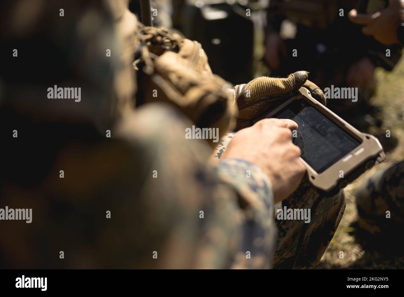 U.S. Marine Corps Staff Sgt. Joshua Barnes, a fire support Marine ...