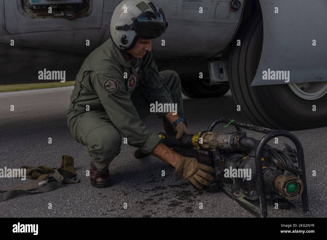 U.S. Marine Corps Gunnery Sgt. Nicholas Stacks, a load master with ...