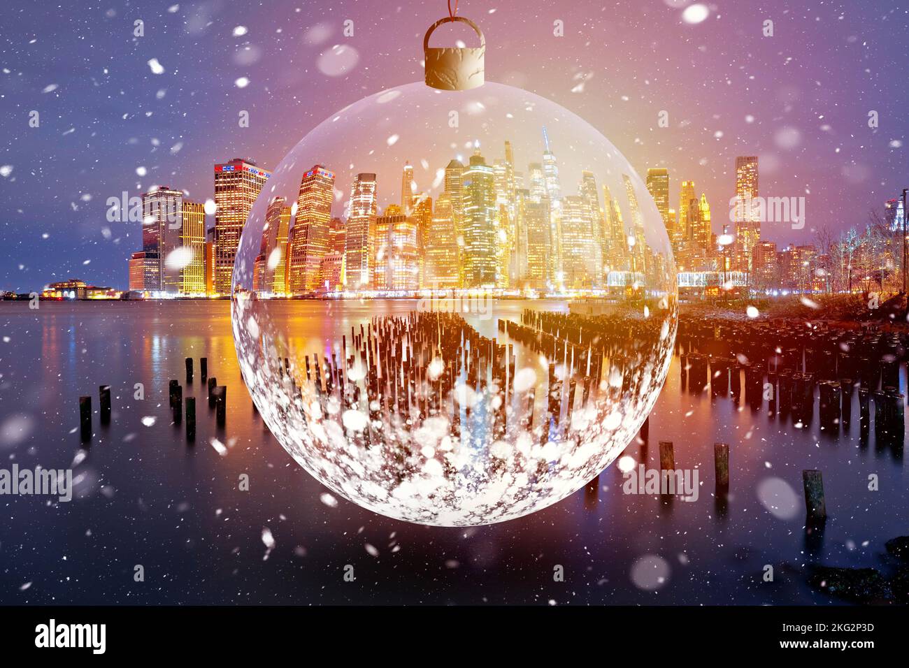 New York City Christmas Skyline