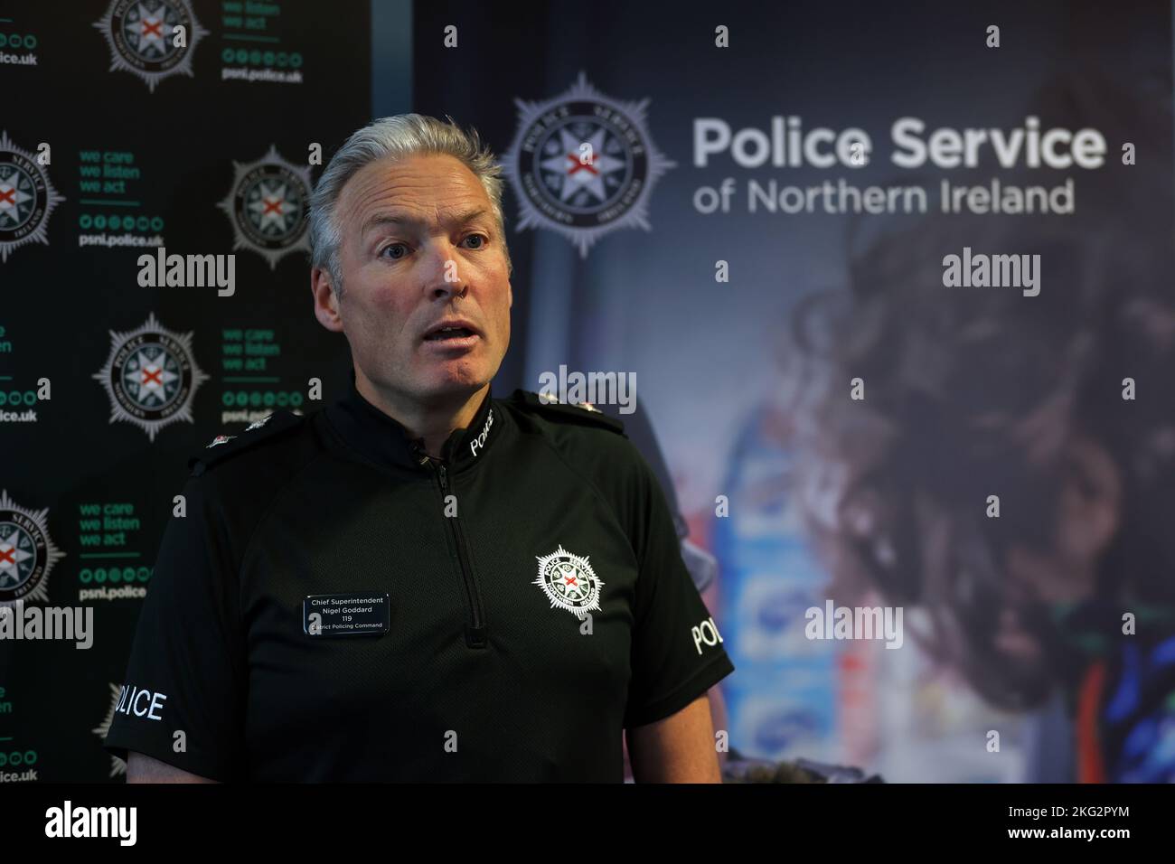 Chief Superintendent Nigel Goddard during a press conference at Strand ...