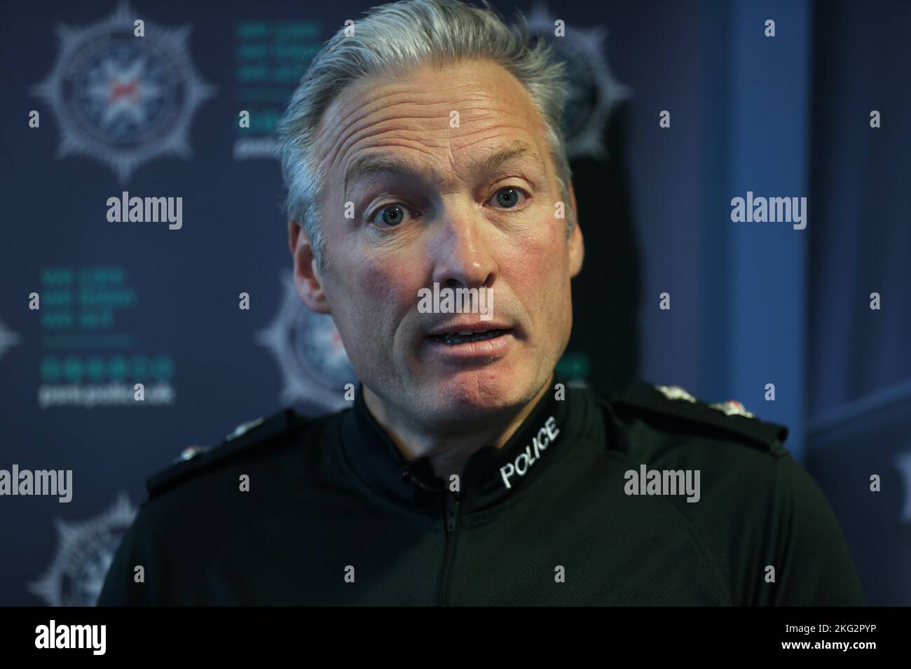 Chief Superintendent Nigel Goddard during a press conference at Strand ...