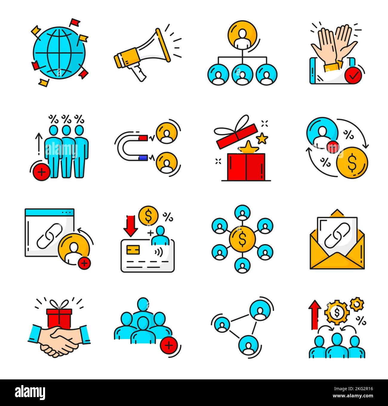 Affiliate marketing campaign icons Stock Vector Images - Alamy