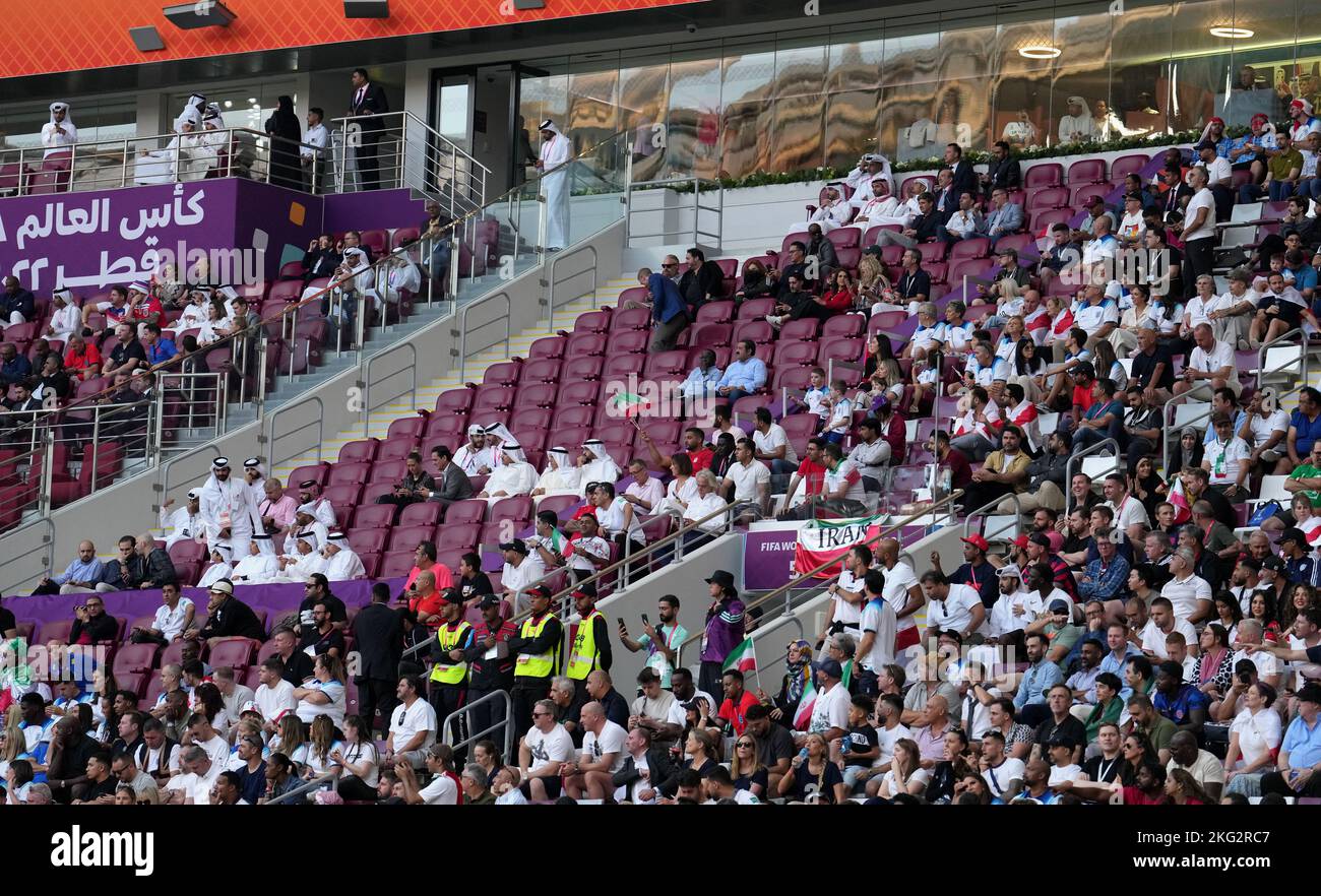Empty seats in the stands during the FIFA World Cup Group B match at ...
