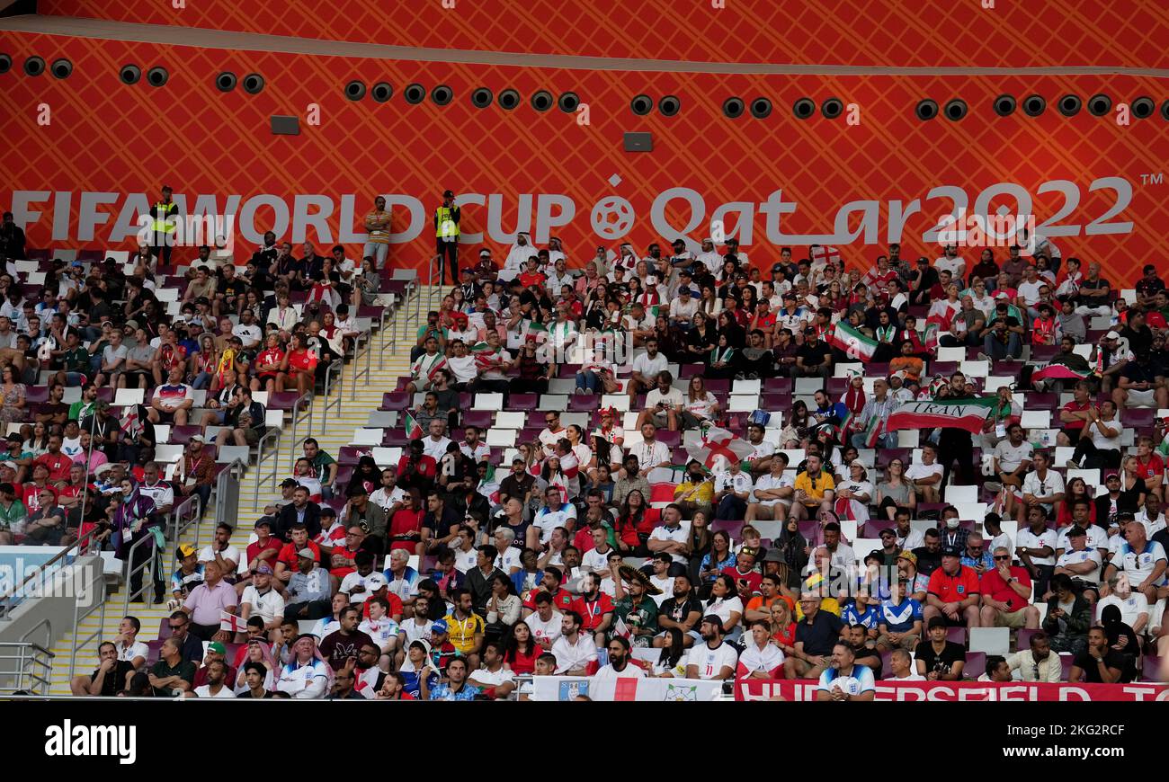 Empty seats in the stands during the FIFA World Cup Group B match at ...
