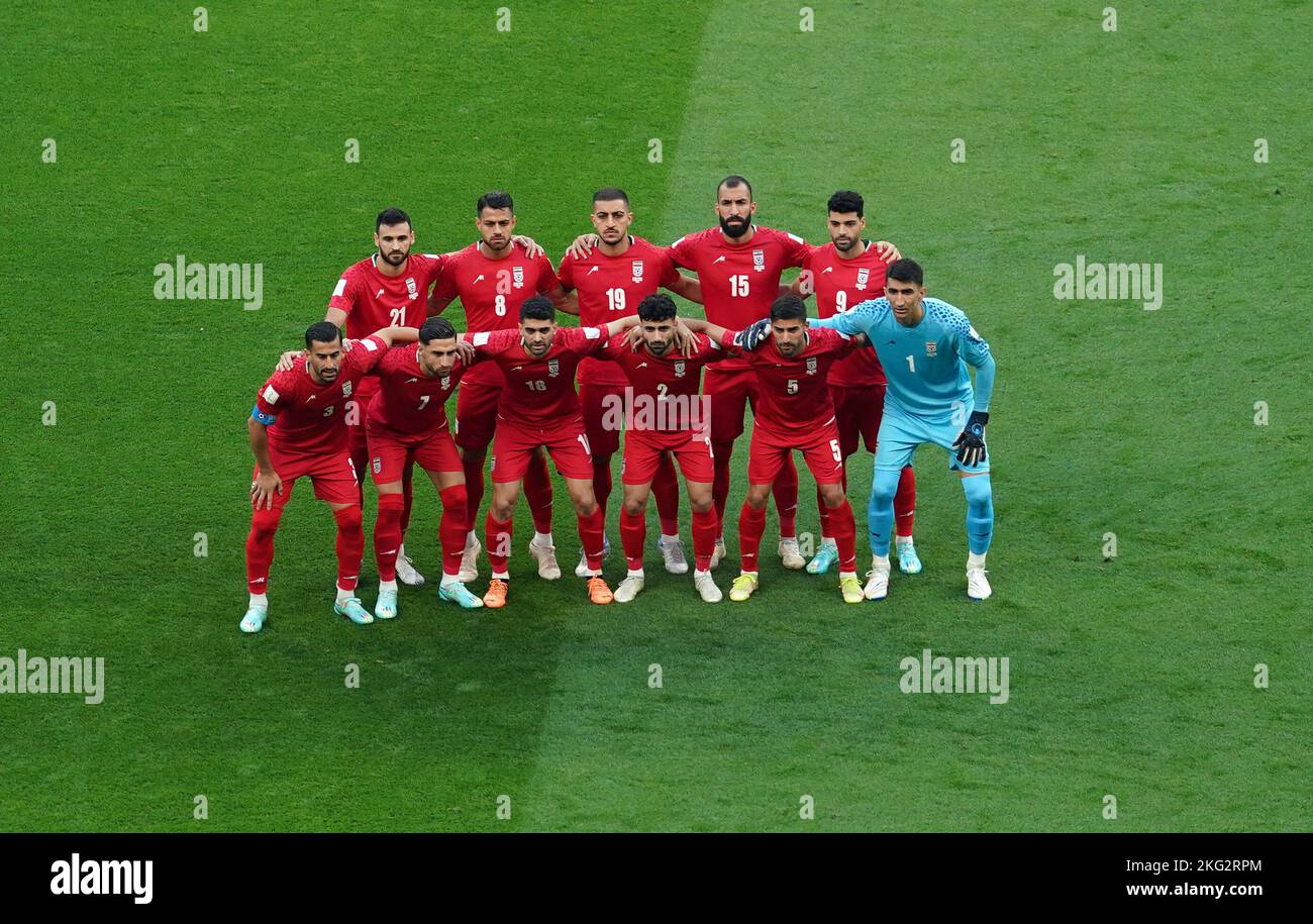 Iran team photo ahead of the FIFA World Cup Group B match at the ...