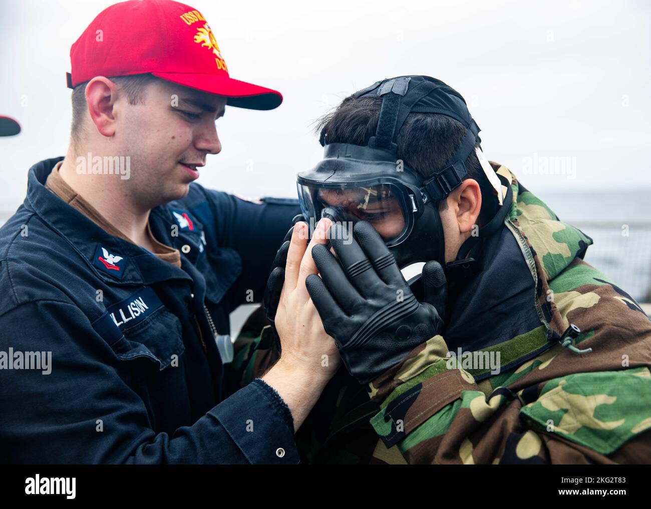 Damage Controlman 2nd Class Jeremy Cullison, assigned to the Arleigh ...