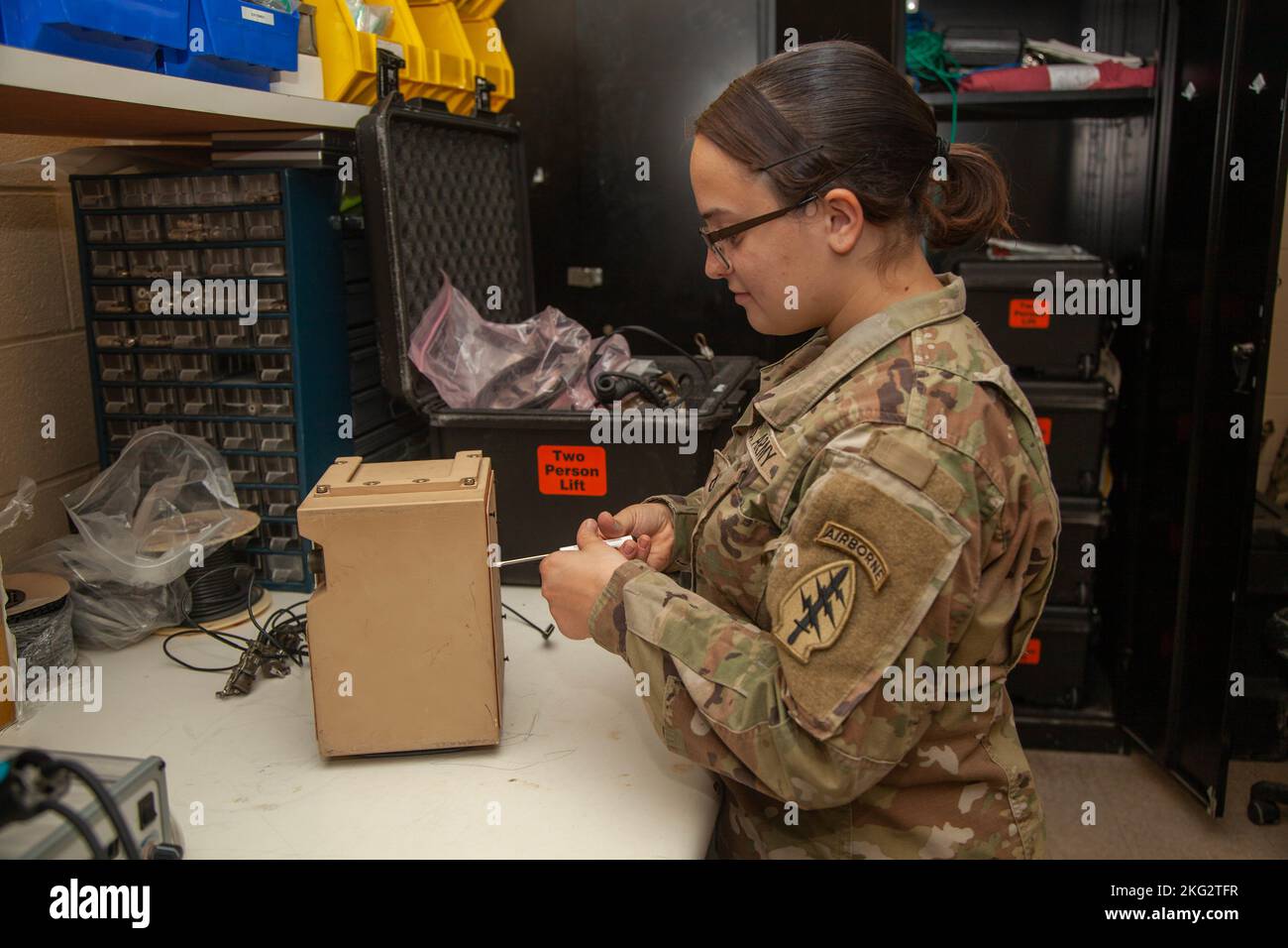 U.S. Army Spc. Nikki Dorman, a Visual Information Equipment Operatior ...