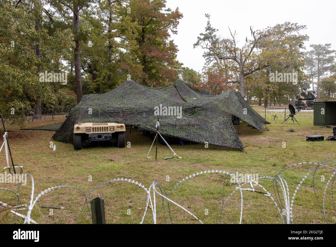 A system of tents was set up for 2nd Marine Logistics Group command ...
