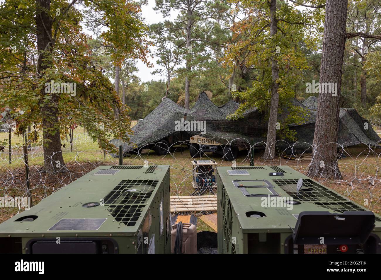 A system of tents was set up for 2nd Marine Logistics Group command ...