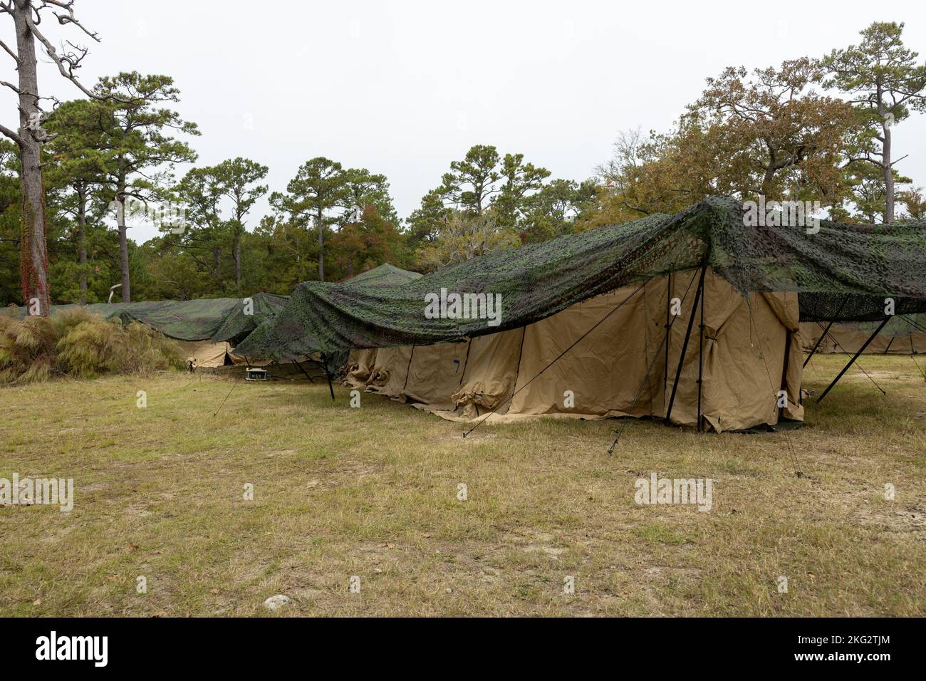 A system of tents was set up for 2nd Marine Logistics Group command ...