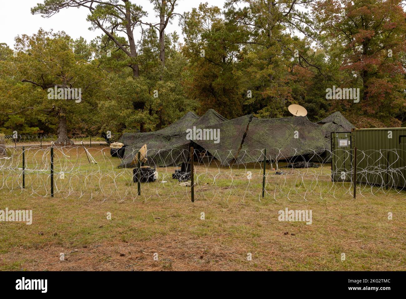A system of tents was set up for 2nd Marine Logistics Group command ...