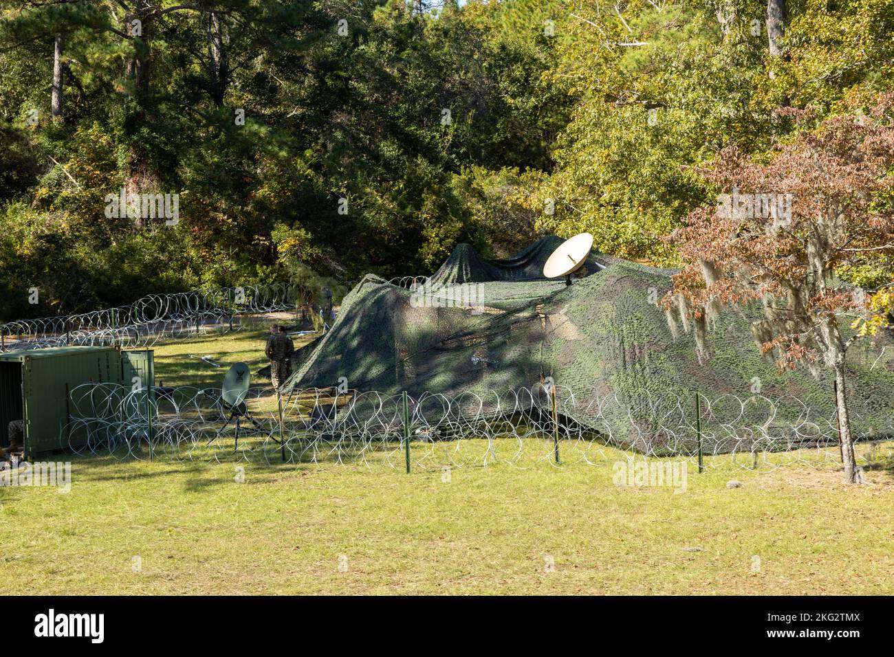 A system of tents was set up for 2nd Marine Logistics Group command ...