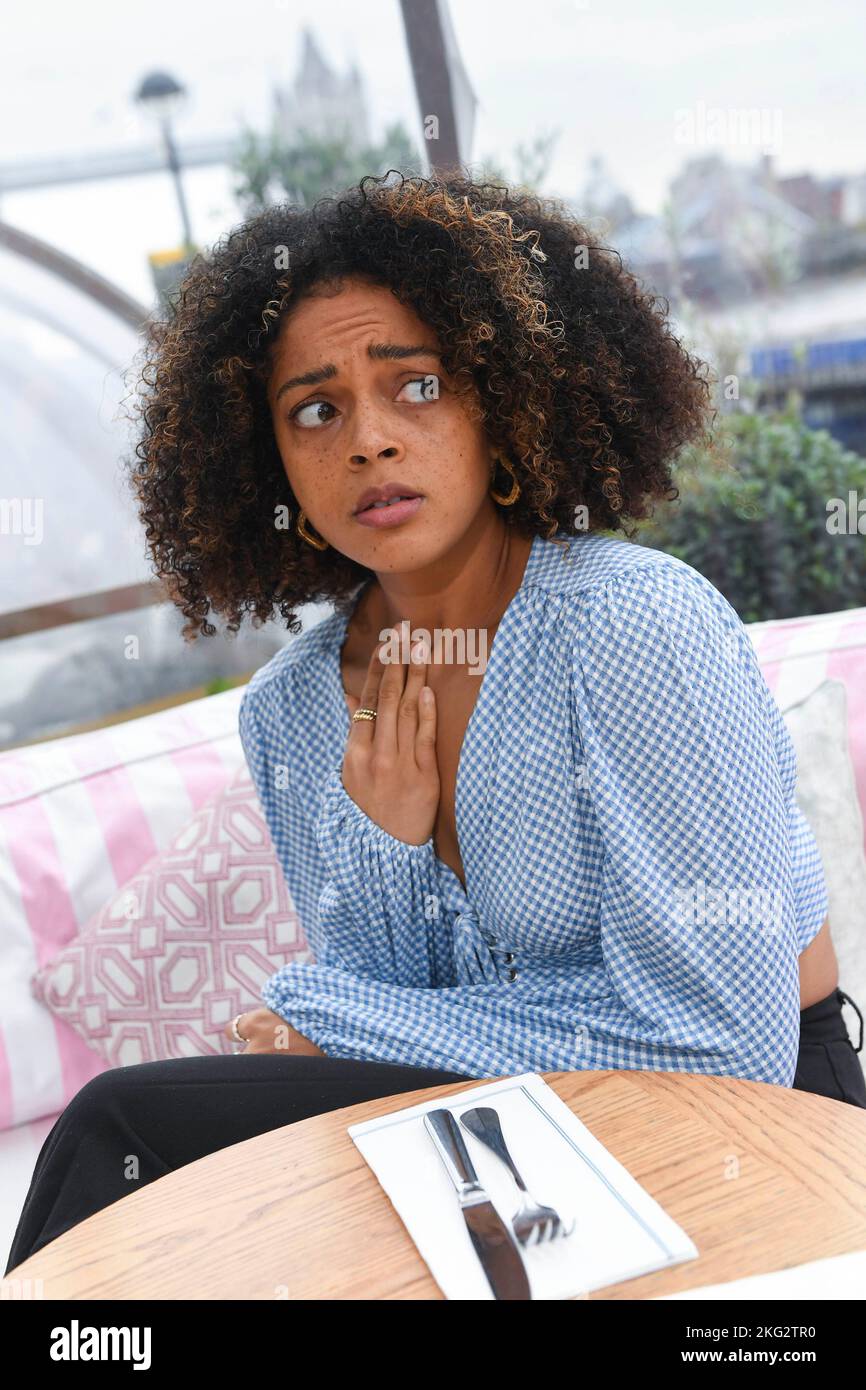 EDITORIAL USE ONLY Funso demonstrates The Overthinker, one of the 'five ...