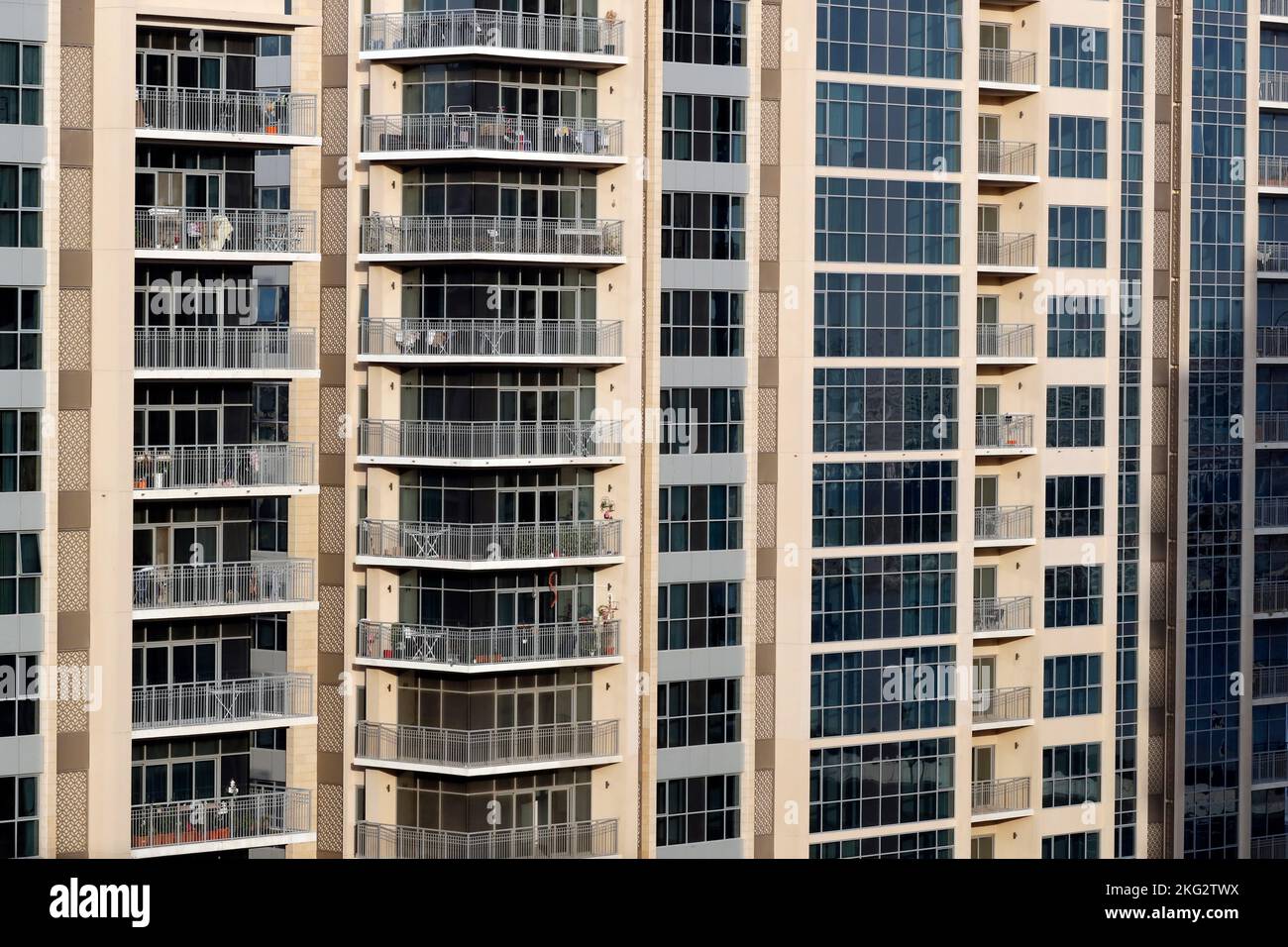 Windows of modern high rise buildings. United Arab Emirates Stock Photo ...