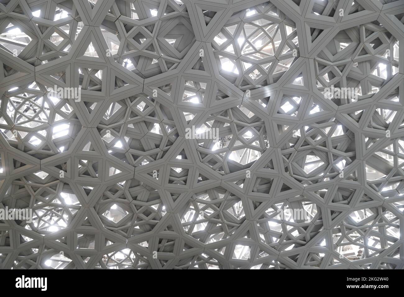 Louvre Abu Dhabi art and civilisation museum. Architecture. United Arab ...