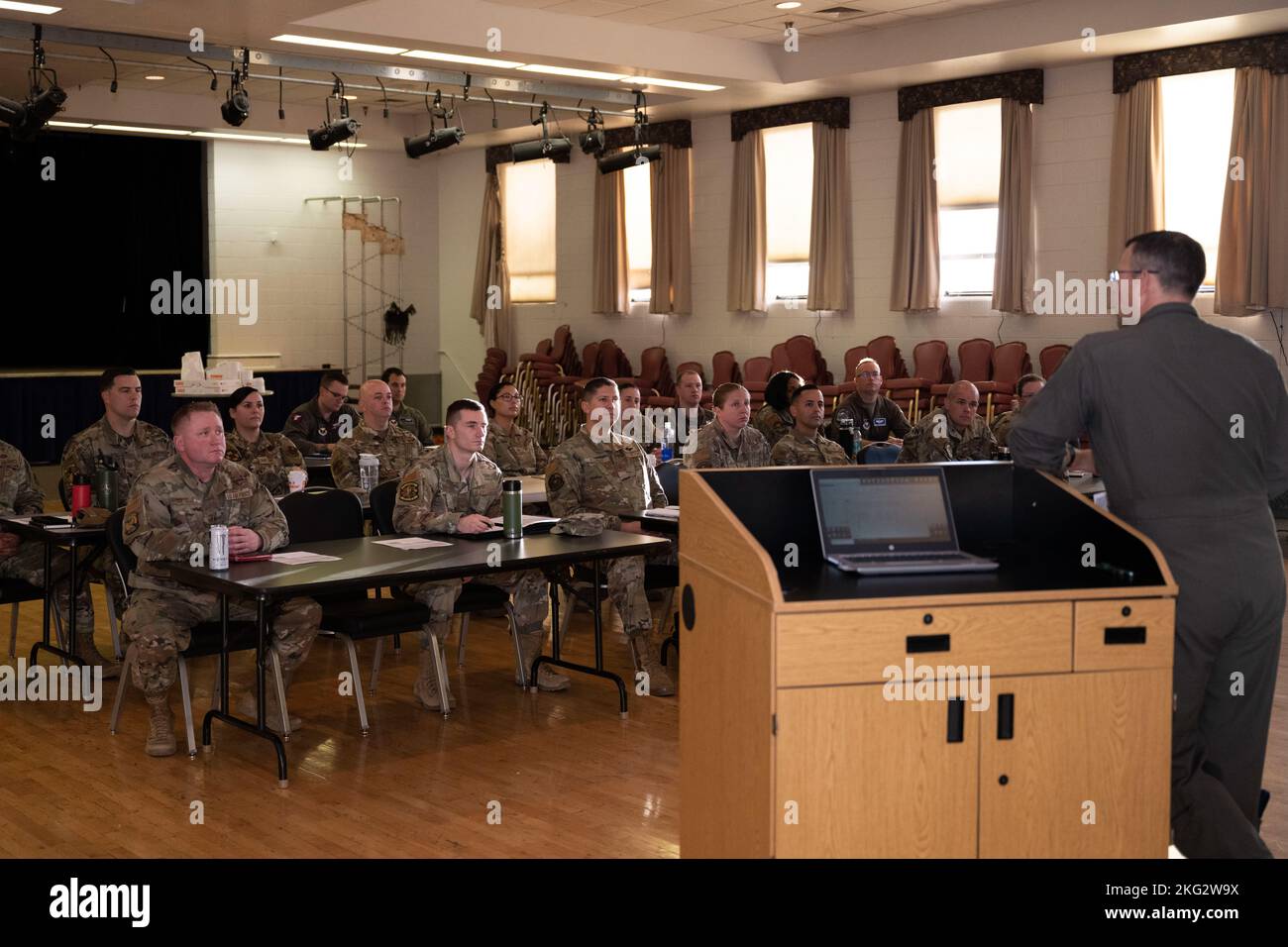 U.S. Air Force Col. Nicholas Pederson, 49th Wing vice commander, speaks ...