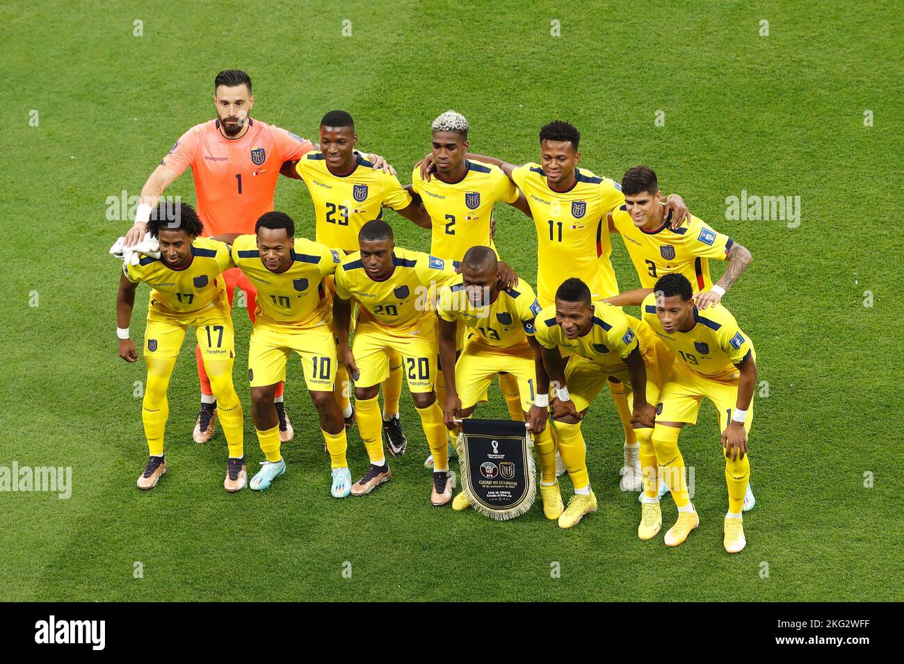Al Khor, Qatar. 20th Nov, 2022. Ecuador team group line-up (ECU ...