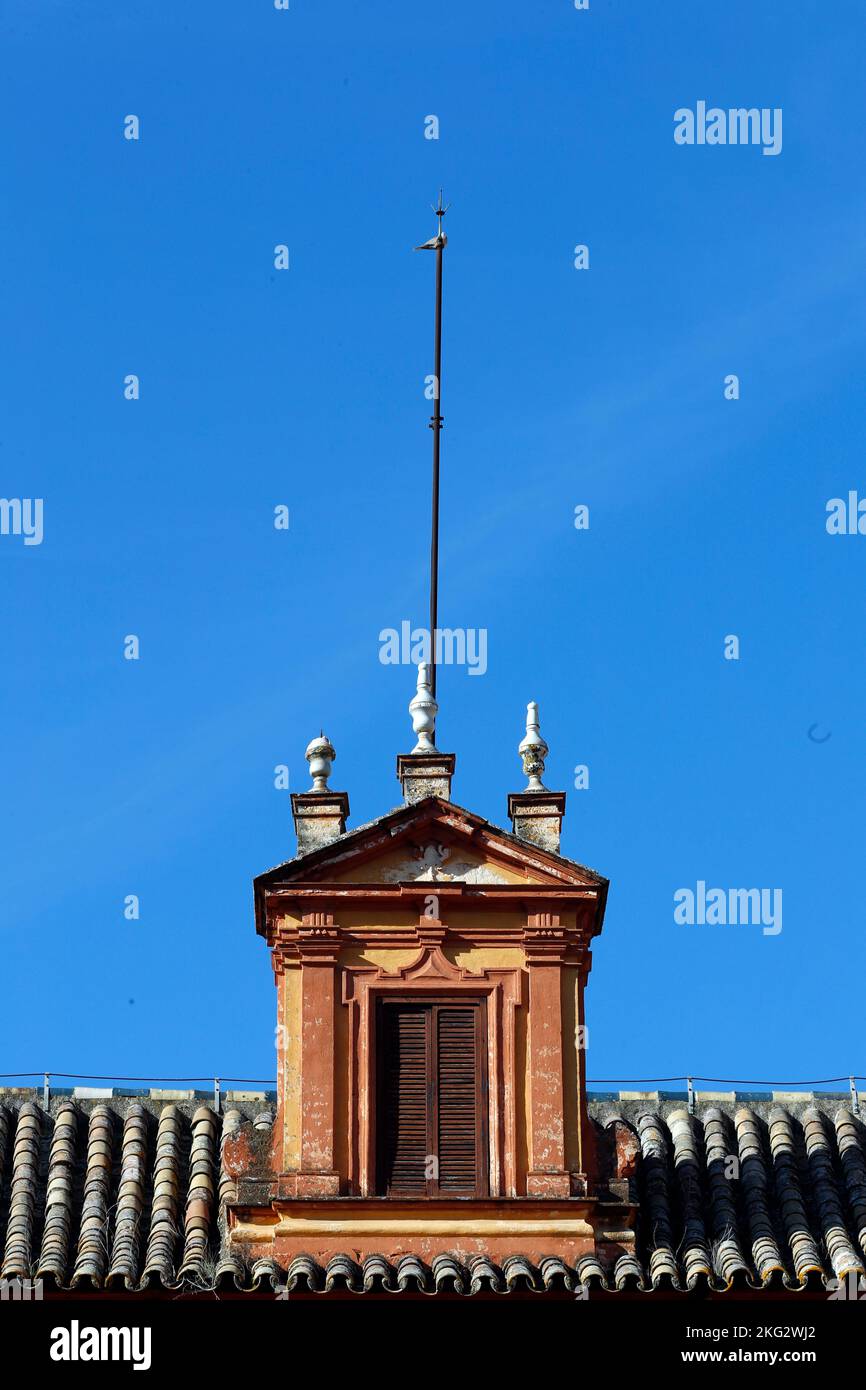A lightning rod on a window. Protection against lightning. Spain Stock ...