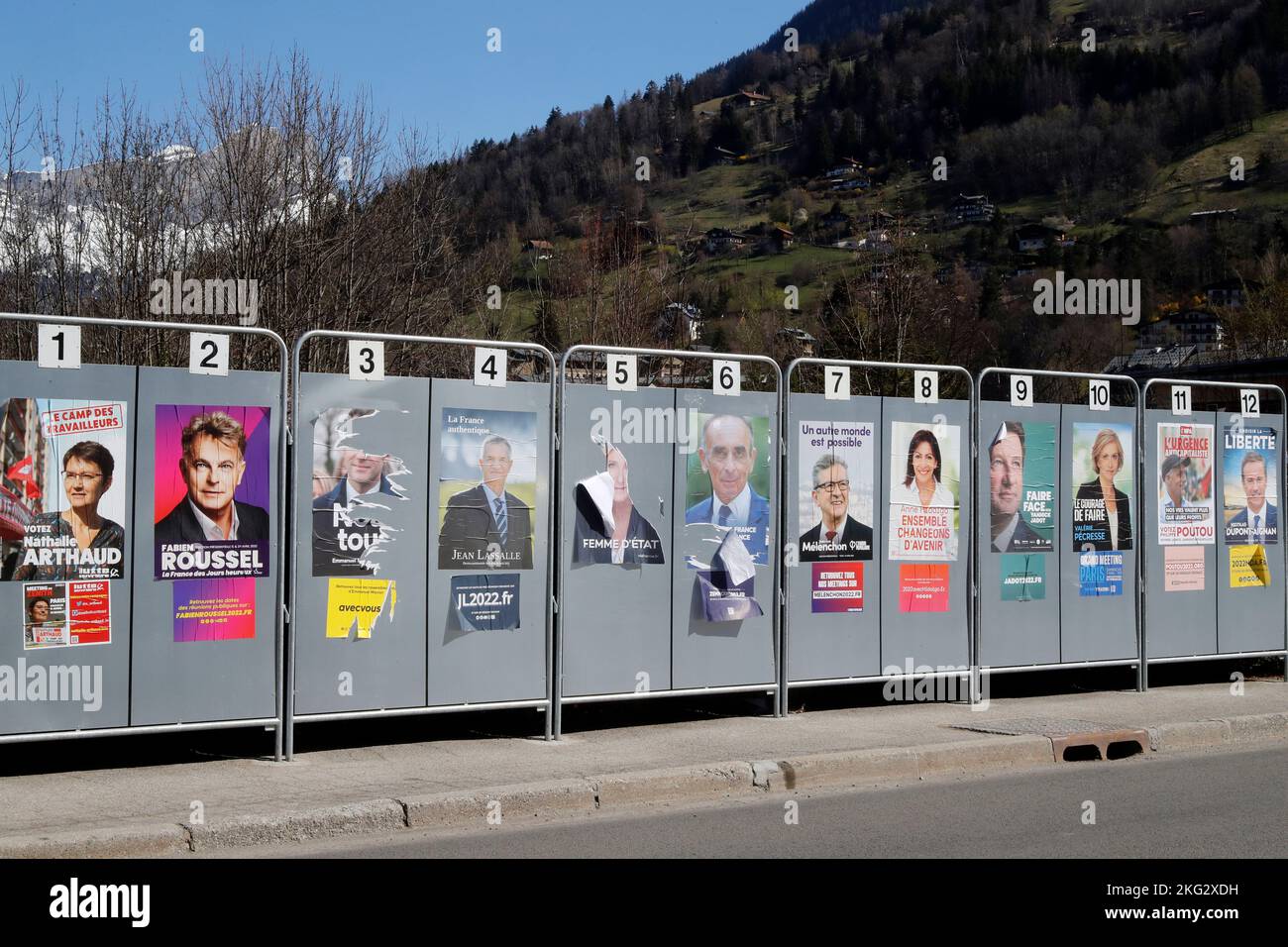 Official boards for 2022 French presidential election. France Stock ...