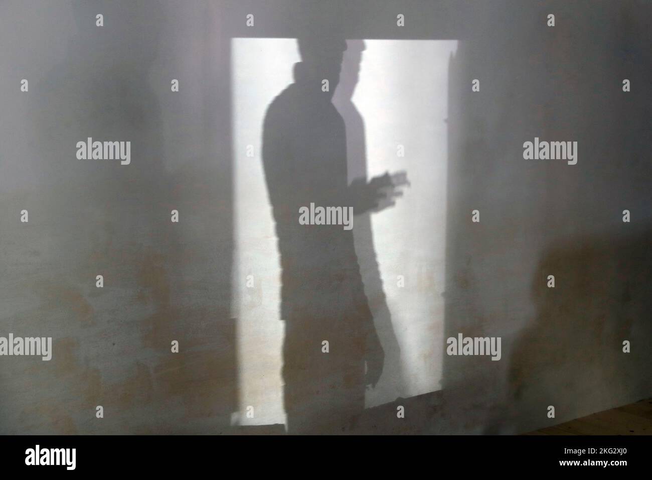 Shadow of sad man. Suicide and depression concepts. France Stock Photo ...
